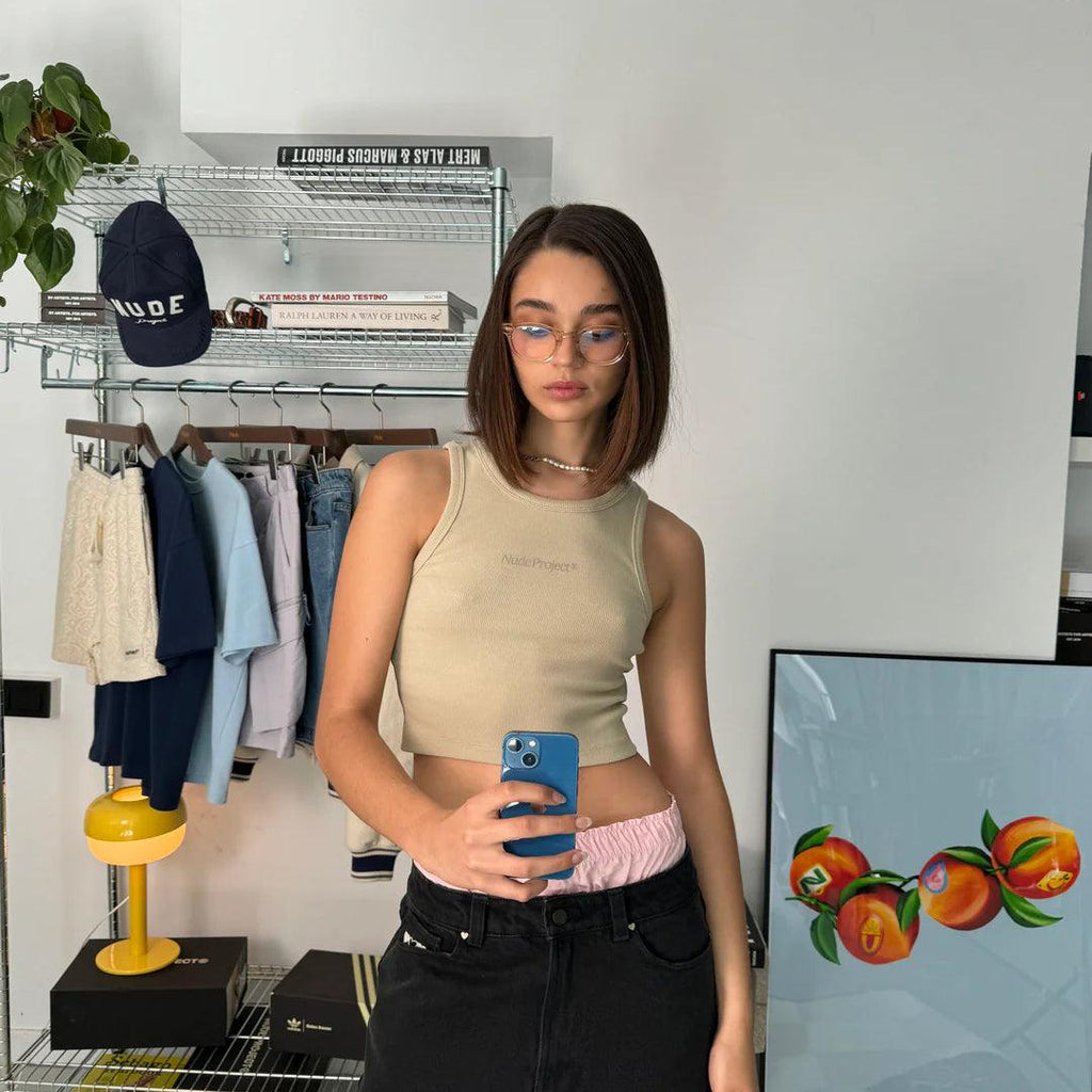 NUDE PROJECT TONE2TONE TANK TOP BEIGE | DROP – Drop